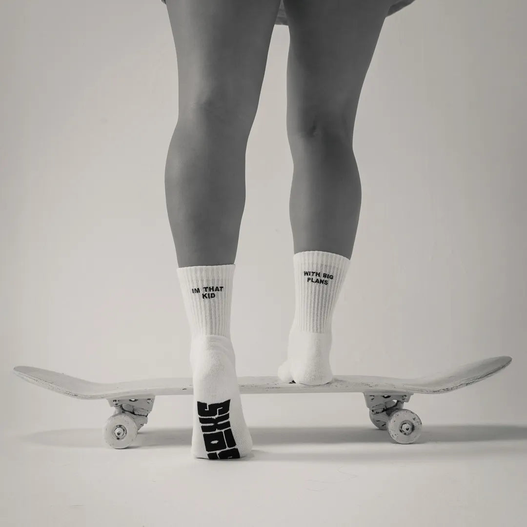 SOXS BIG PLANS CREW WHITE - SOXS Australia | Premium Socks